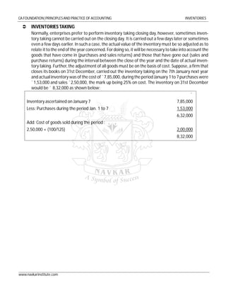 CA NOTES ON INVENTORIES | PDF