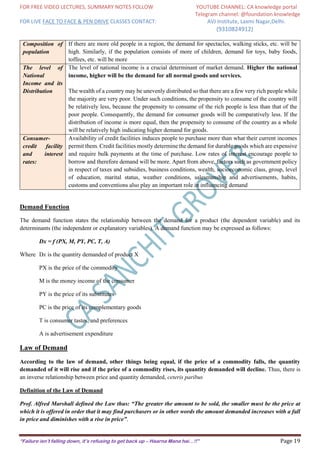 CA NOTES ON THEORY OF DEMAND AND SUPPLY | PDF