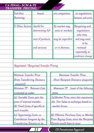 CA NOTES ON TRANSFER PRICING | PDF