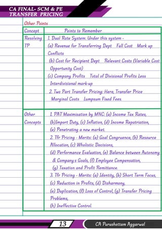 CA NOTES ON TRANSFER PRICING | PDF