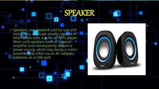 Computer Input and Output Devices | PPTX