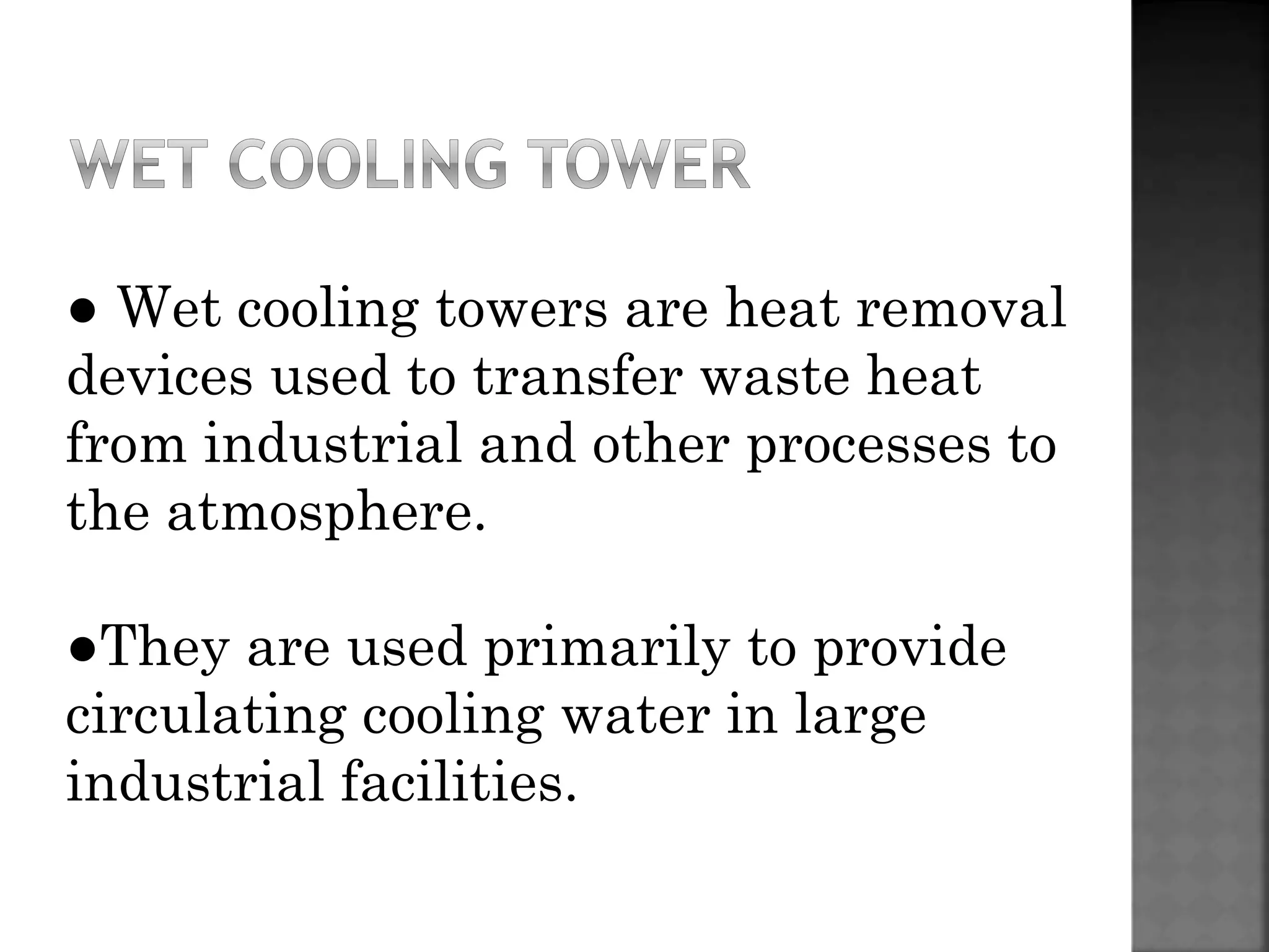 WET COOLING TOWER | PPTX
