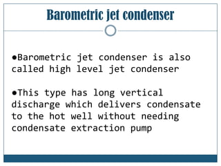 BAROMETRIC JET CONDENSER | PPTX