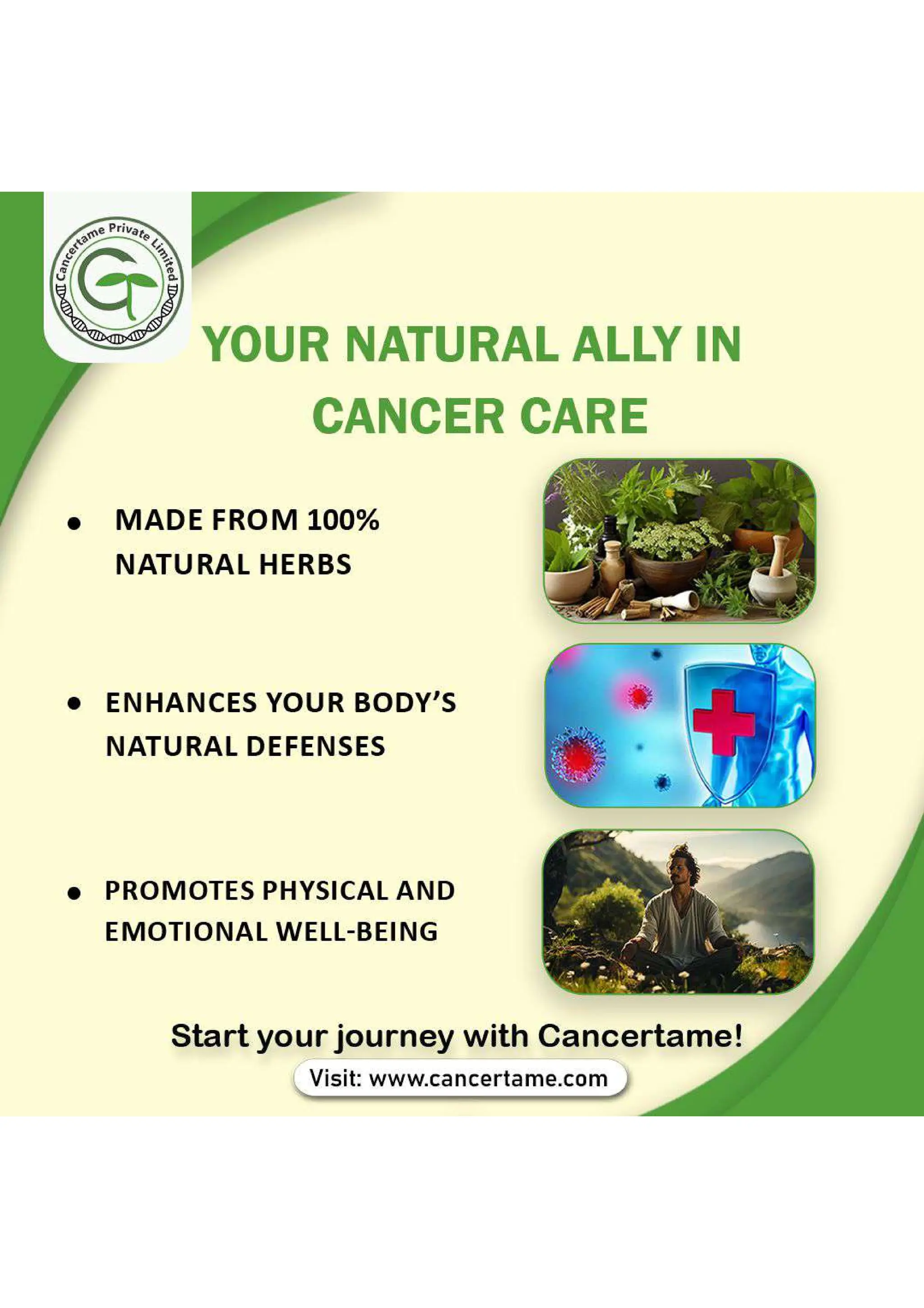 Cancertame: Your Natural Ally in Cancer Care. | PDF