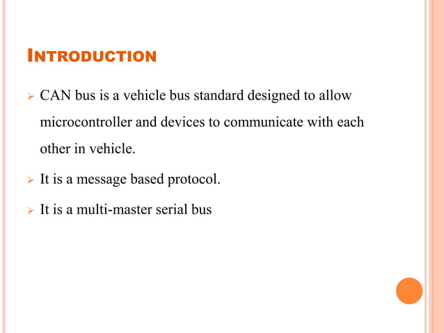 Controller Area Network(CAN) | PPTX