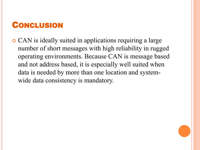 Controller Area Network(CAN) | PPTX