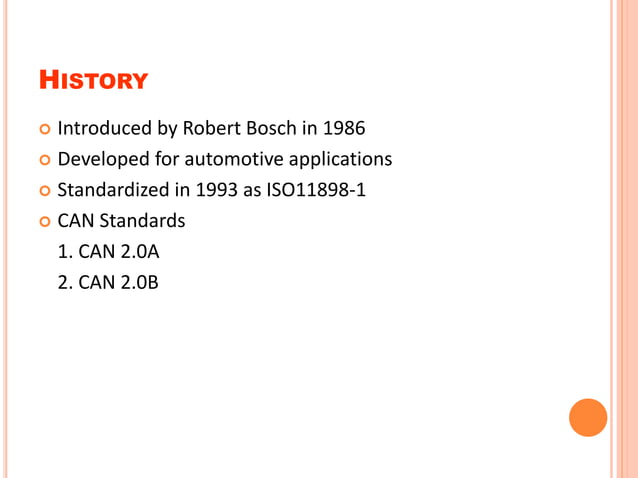Controller Area Network(CAN) | PPTX