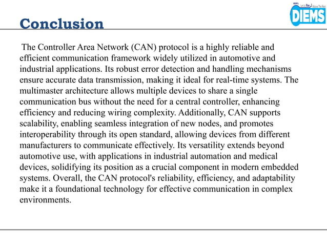 Control area network protocol in embedded system | PPT