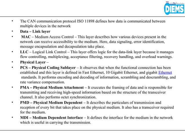 Control area network protocol in embedded system | PPT
