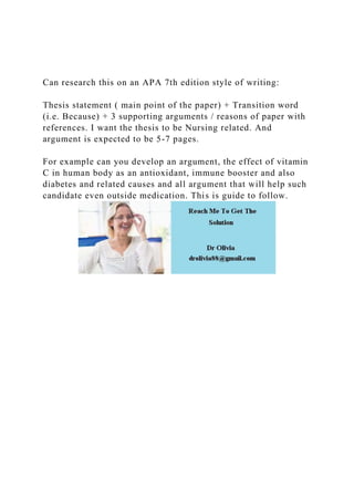 Can research this on an APA 7th edition style of writingThe.docx