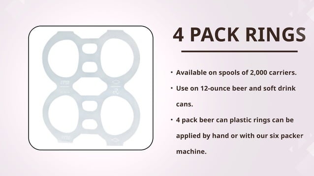 Eco-Friendly Can Rings for Beverage Packaging | Six Pack Rings | PPT