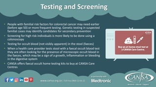 CANSA colorectal cancer awareness 2020 with medtronic | PPT