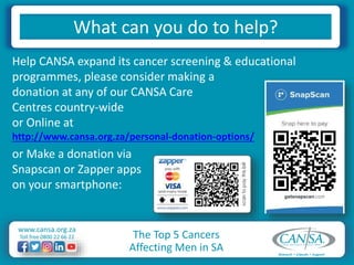 CANSA Men's health slideshow 2020 English | PPTX