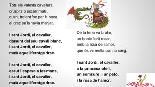 Cançó Sant Jordi el cavaller | PDF