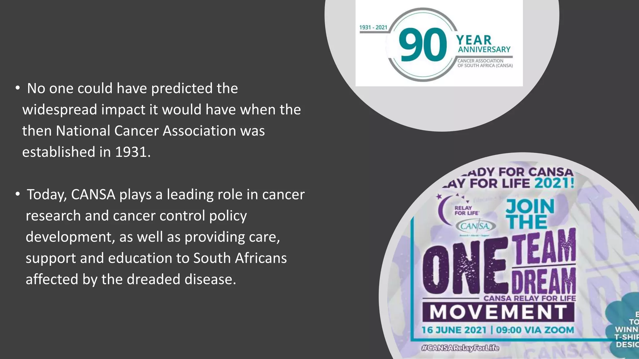 CANSA Relay For Life Launch 2021: 90 Years of Service | PPT