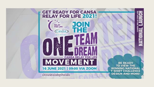 CANSA Relay For Life Launch 2021 - Relay Advisory Team | PPTX