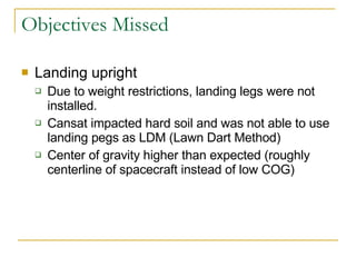 Cansat 2008: Tuskegee University Final Presentation | PPT