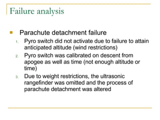Cansat 2008: Tuskegee University Final Presentation | PPT