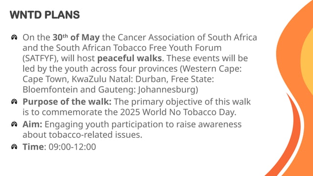 CANSA World No Tobacco Day campaign 2025 Vaping is not a safe form of ...
