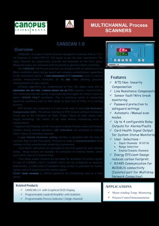 Find 4 channel,8 channel temperature scanner - Canopus Instruments | PDF