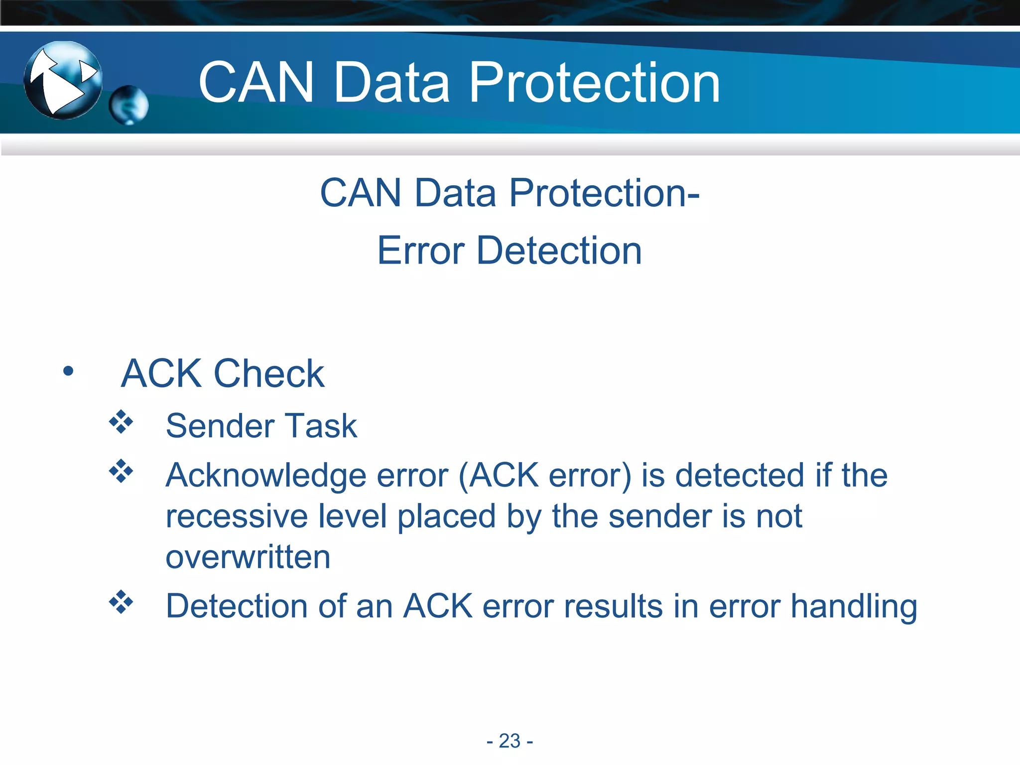 Can Controller Area Network Bus Protocol Ppt Computer Networking