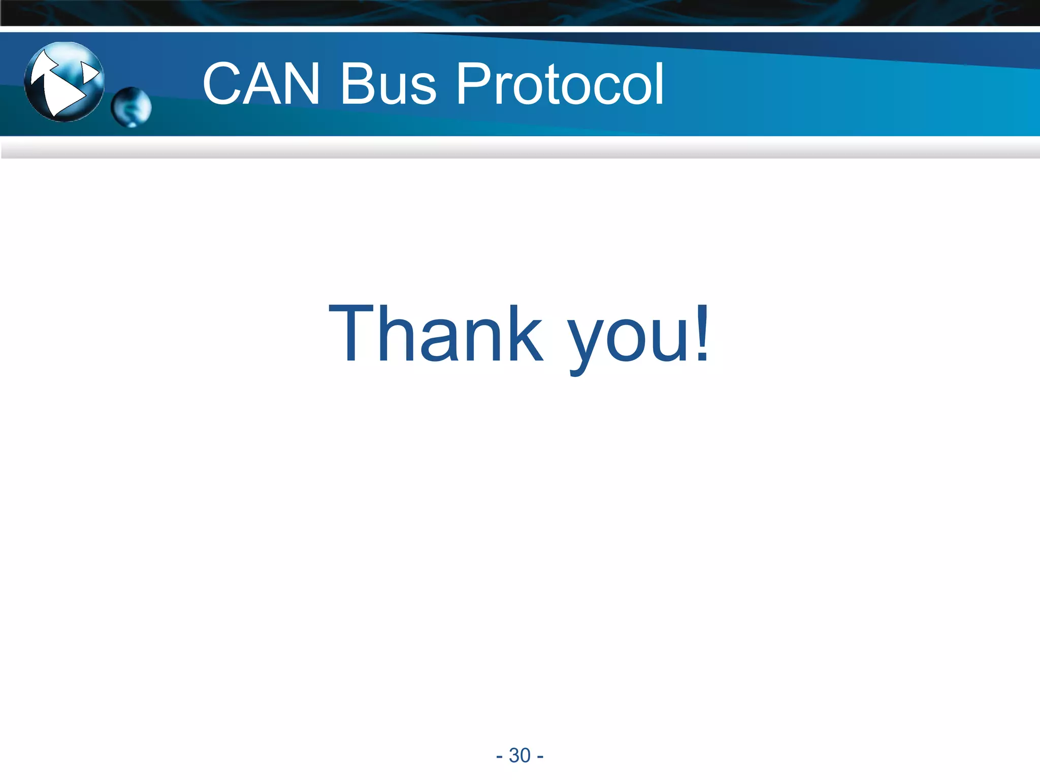 Can Controller Area Network Bus Protocol Ppt Computer Networking