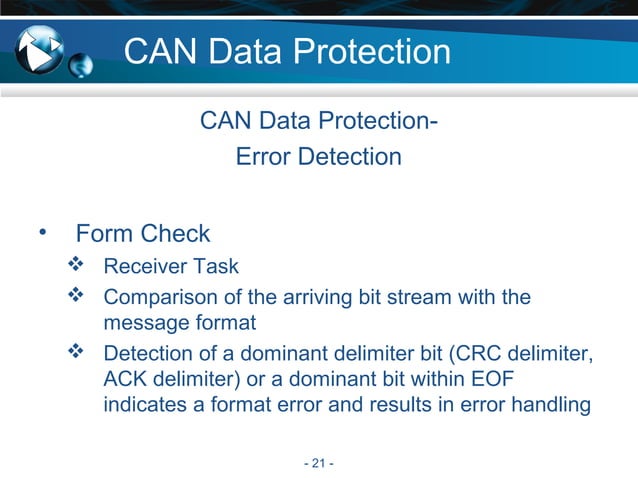 CAN (Controller Area Network) Bus Protocol | PPT | Computer Networking ...