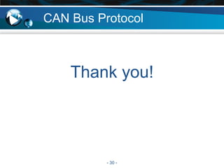 CAN (Controller Area Network) Bus Protocol | PPT