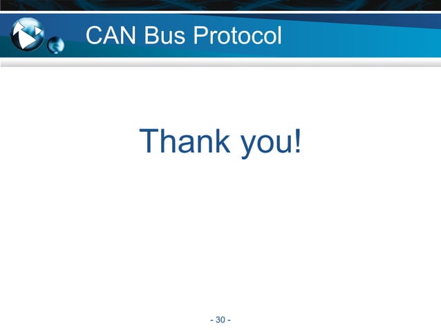 Can Controller Area Network Bus Protocol Ppt Computer Networking