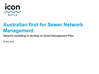 ICON Water: Asset Management for Sewer Networks | PDF