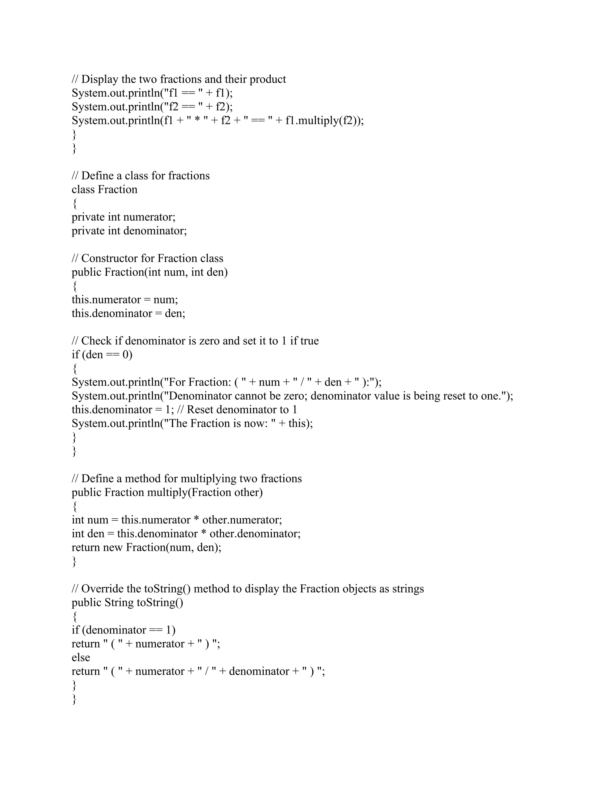 can someone fix the errors in this code- the name needs to be Fraction.pdf