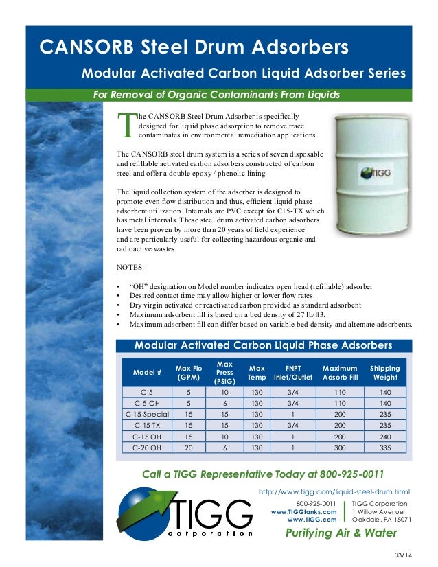 Cansorb Liquid Phase Steel Drum Adsorbers