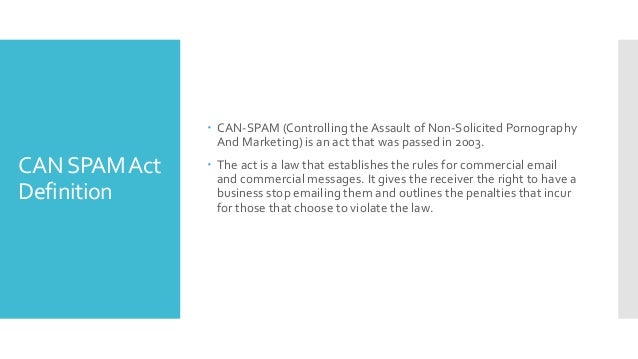 Can spam act