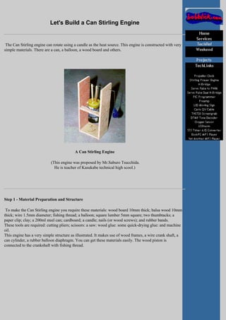 Can stirling engine | PDF