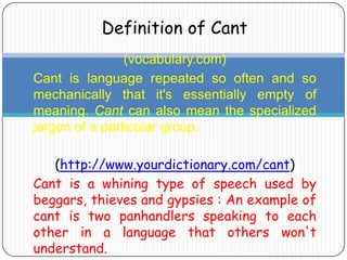 Cant | PPTX | Programming Languages | Computing