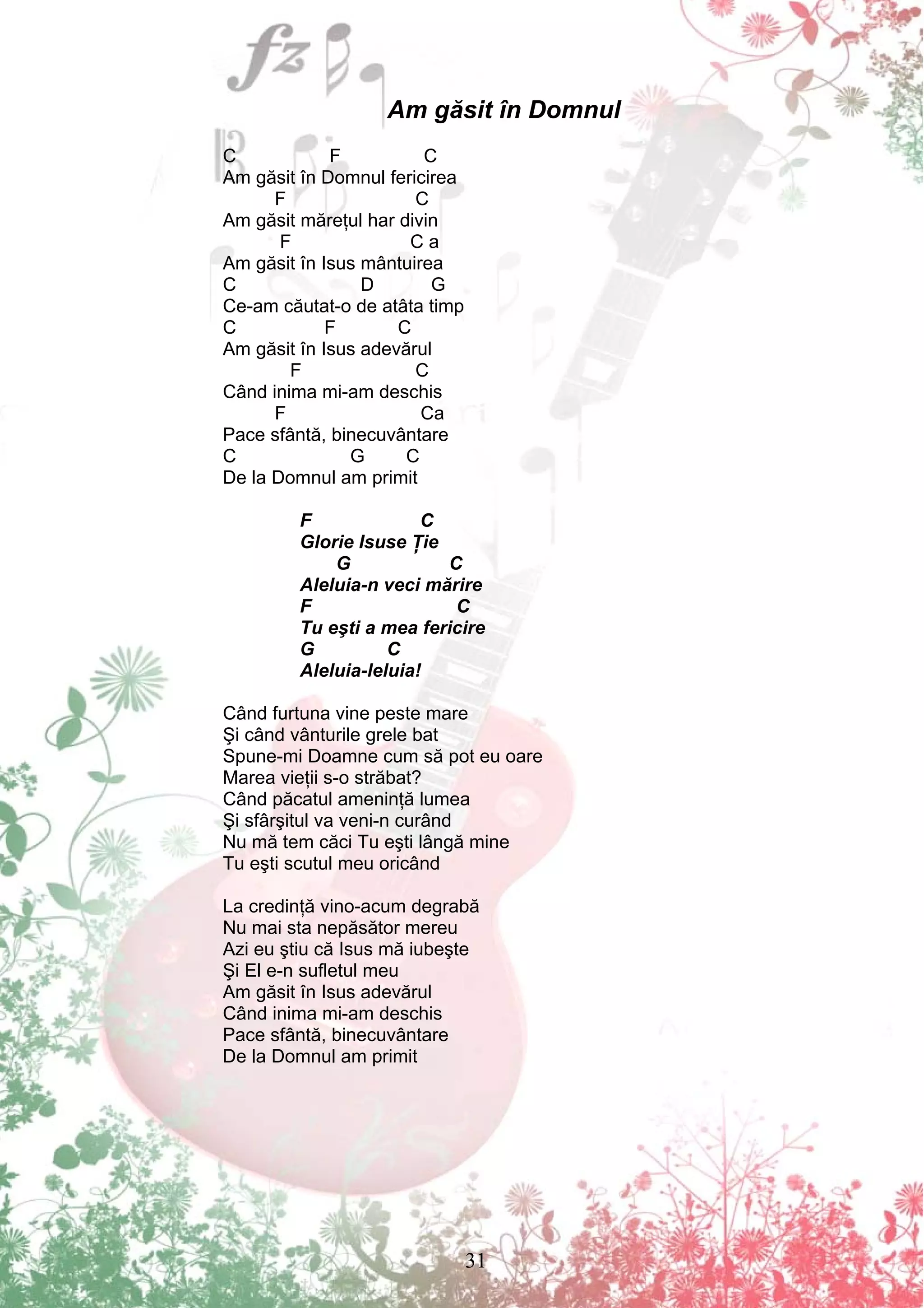 Cantari crestine acorduri_chitara | PDF