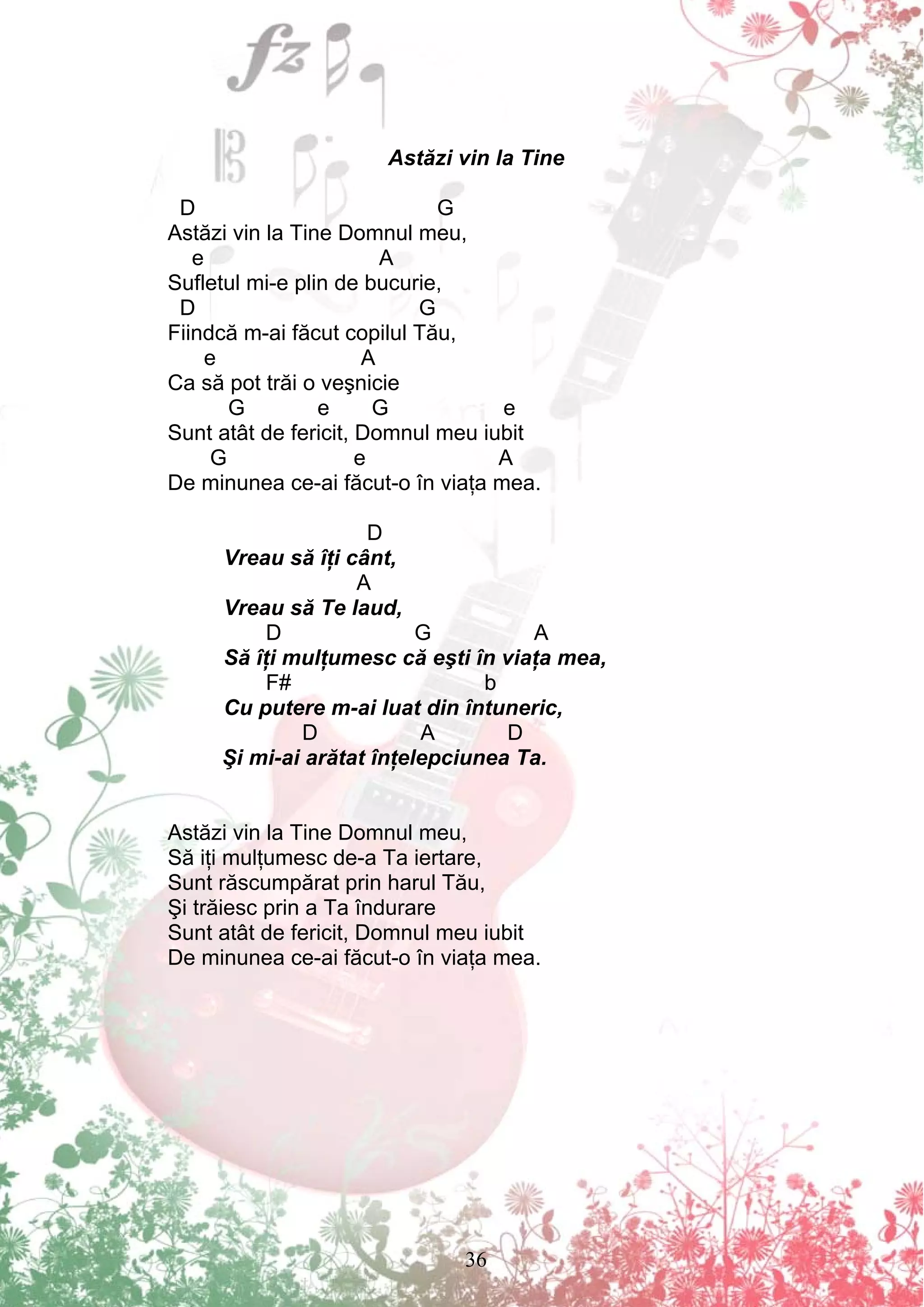 Cantari crestine acorduri_chitara | PDF