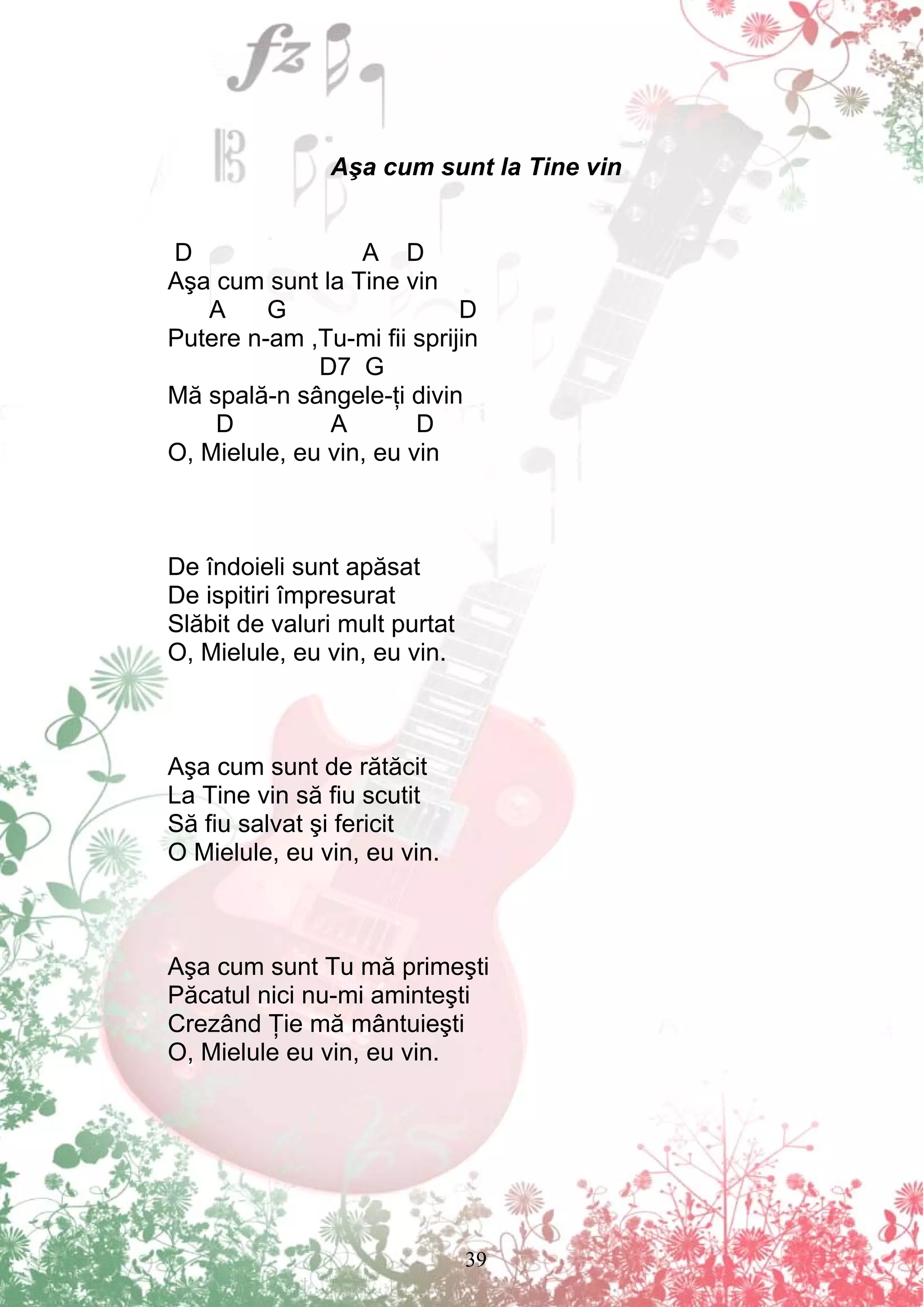 Cantari crestine acorduri_chitara | PDF