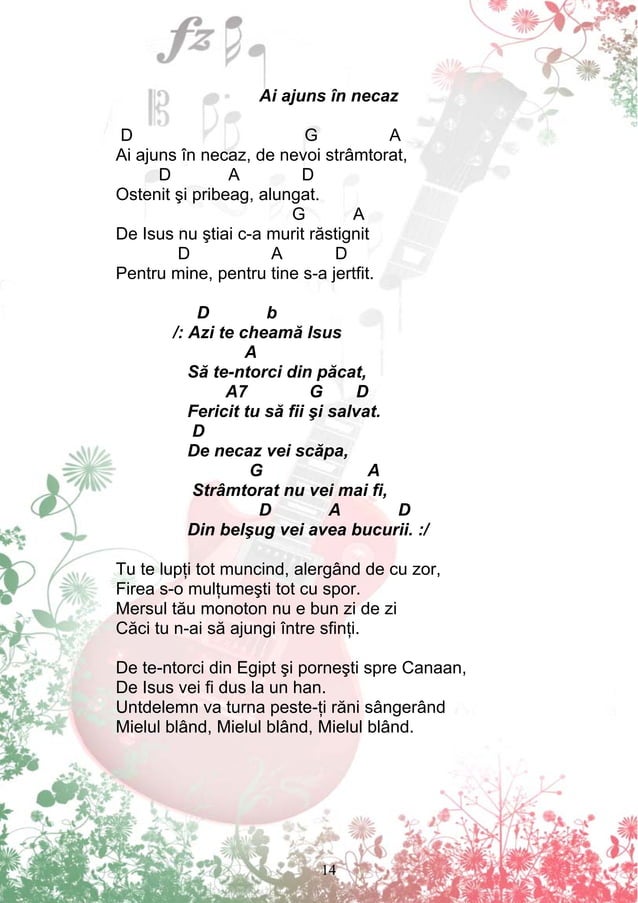 Cantari crestine acorduri_chitara | PDF