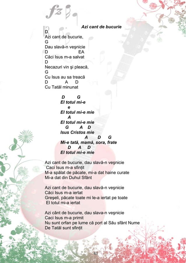 Cantari crestine acorduri_chitara | PDF