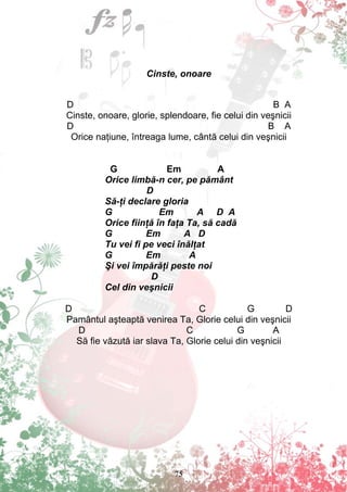 Cantari crestine acorduri_chitara | PDF