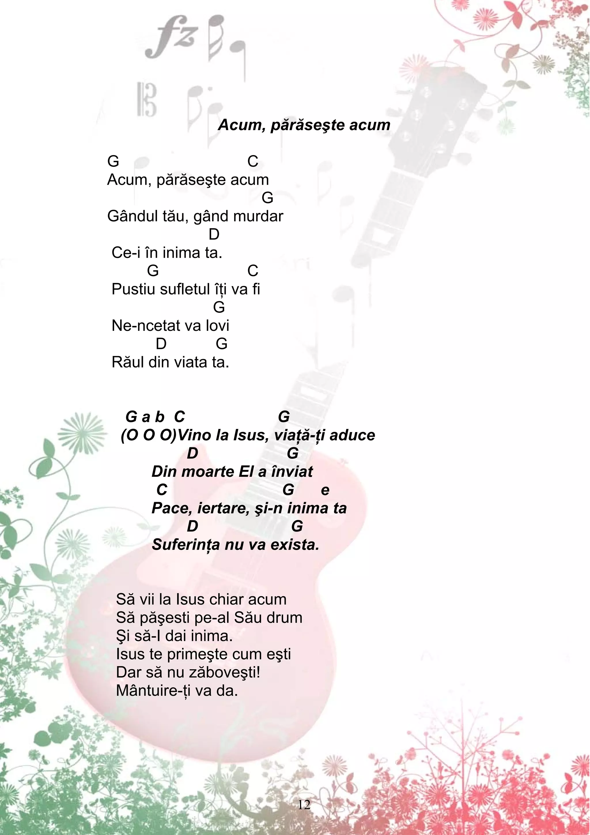 Cantari crestine acorduri_chitara | PDF