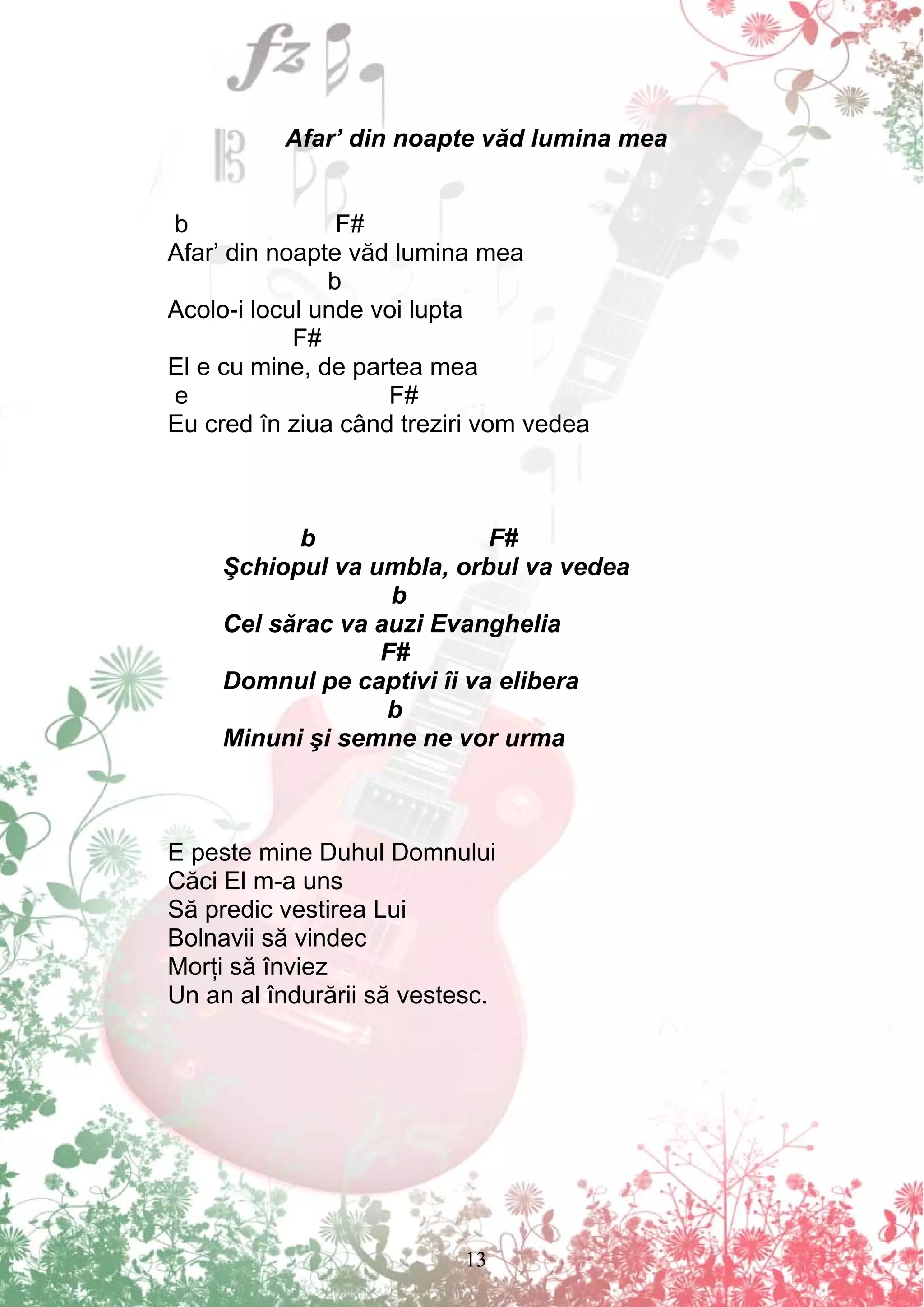 Cantari crestine acorduri_chitara | PDF