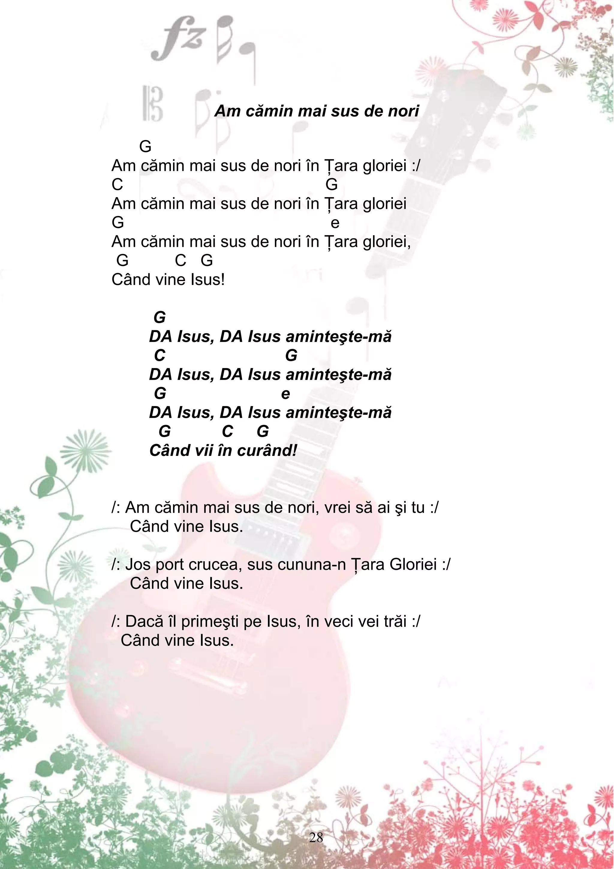 Cantari crestine acorduri_chitara | PDF