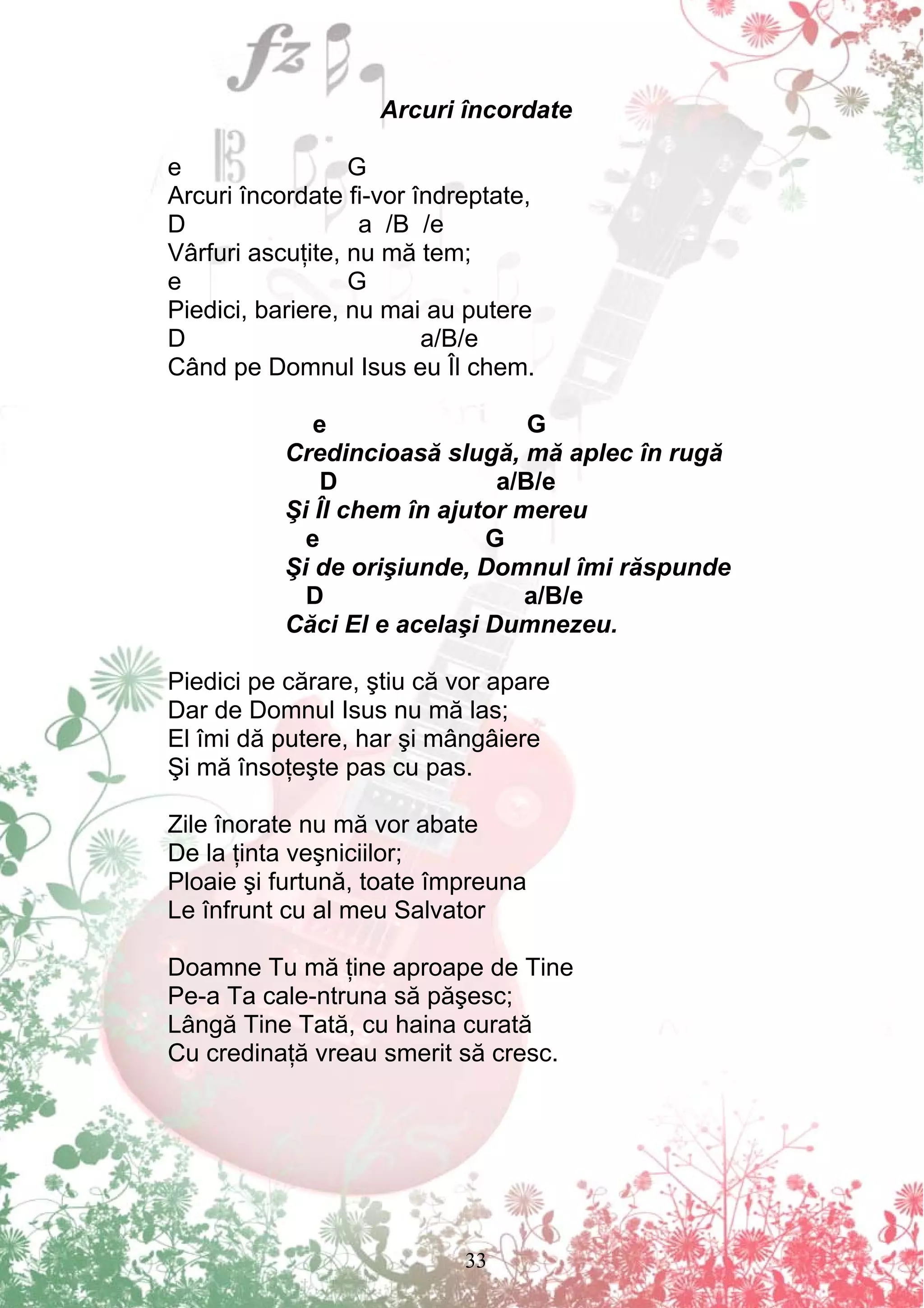 Cantari crestine acorduri_chitara | PDF