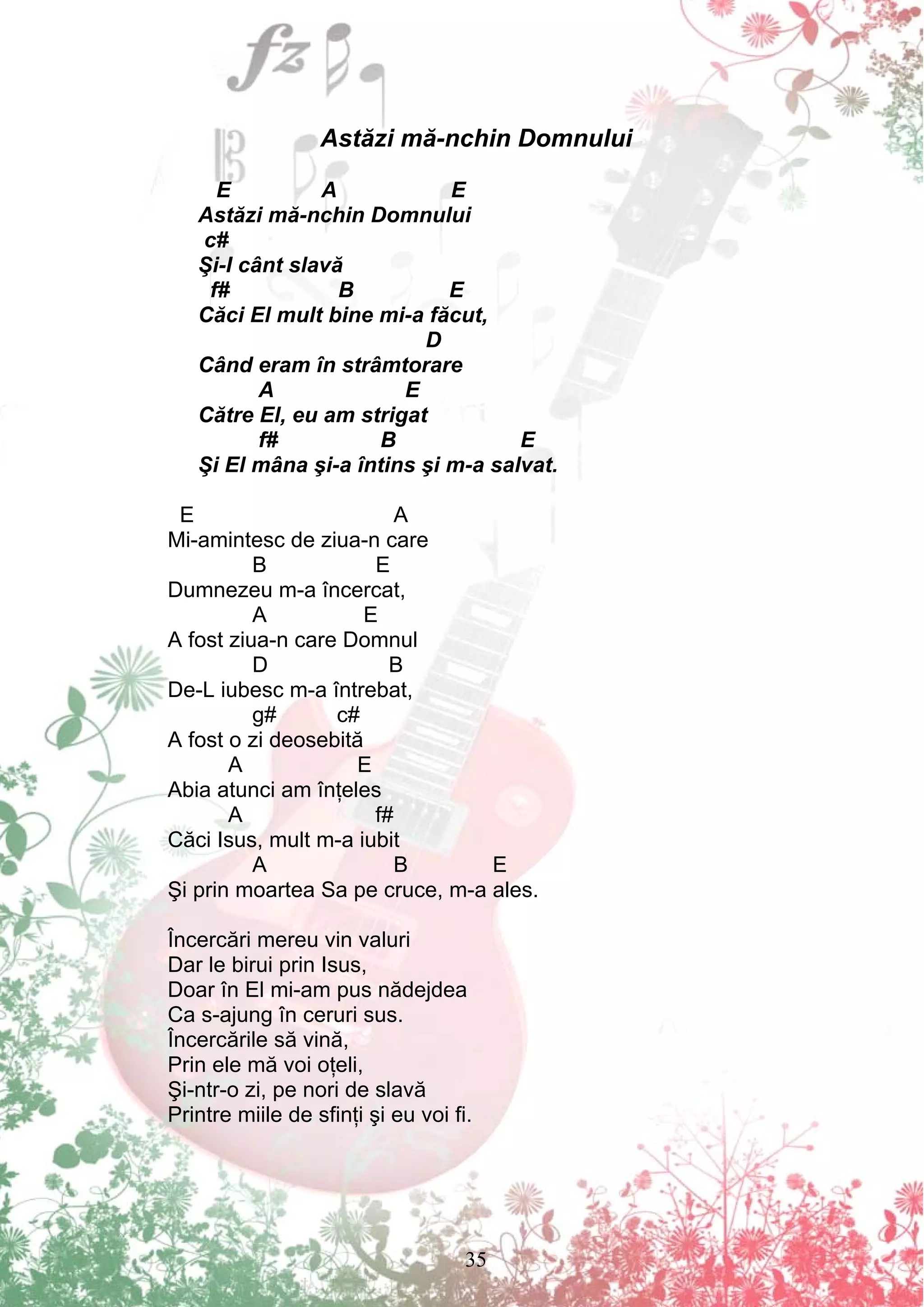 Cantari crestine acorduri_chitara | PDF