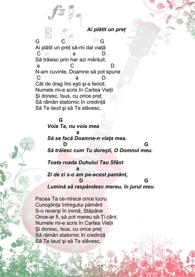 Cantari crestine acorduri_chitara | PDF
