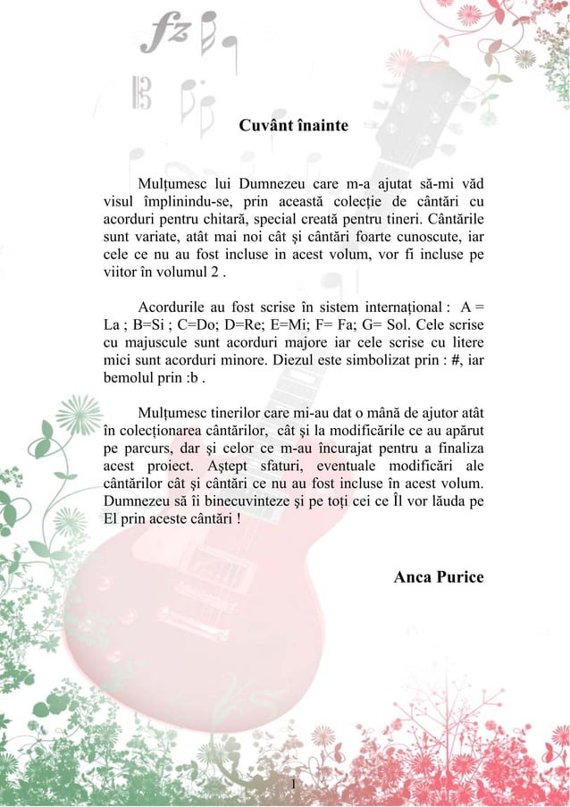 Cantari crestine acorduri_chitara | PDF