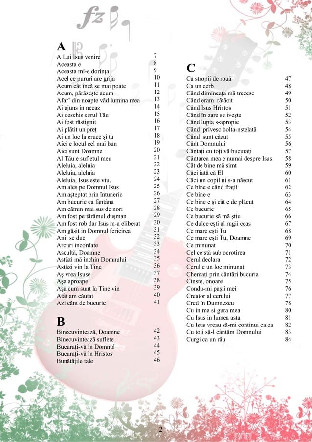 Cantari crestine acorduri_chitara | PDF