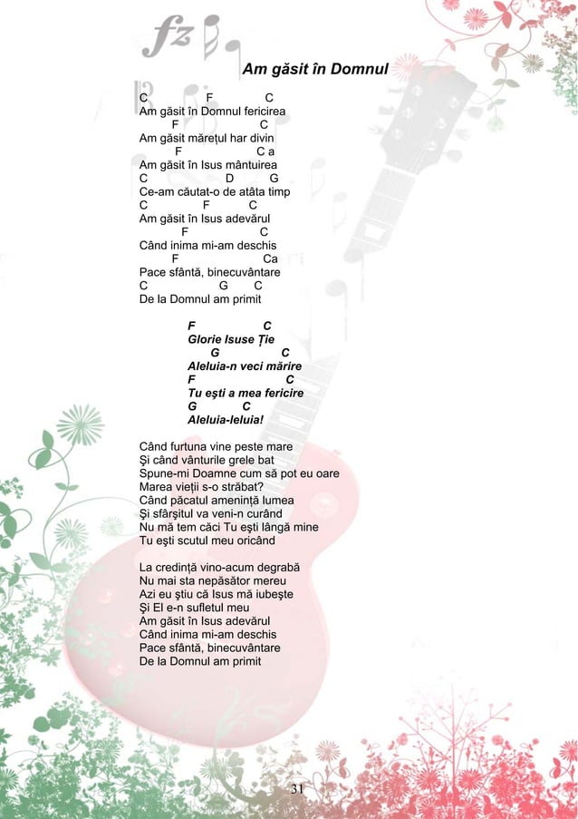 Cantari crestine acorduri_chitara | PDF